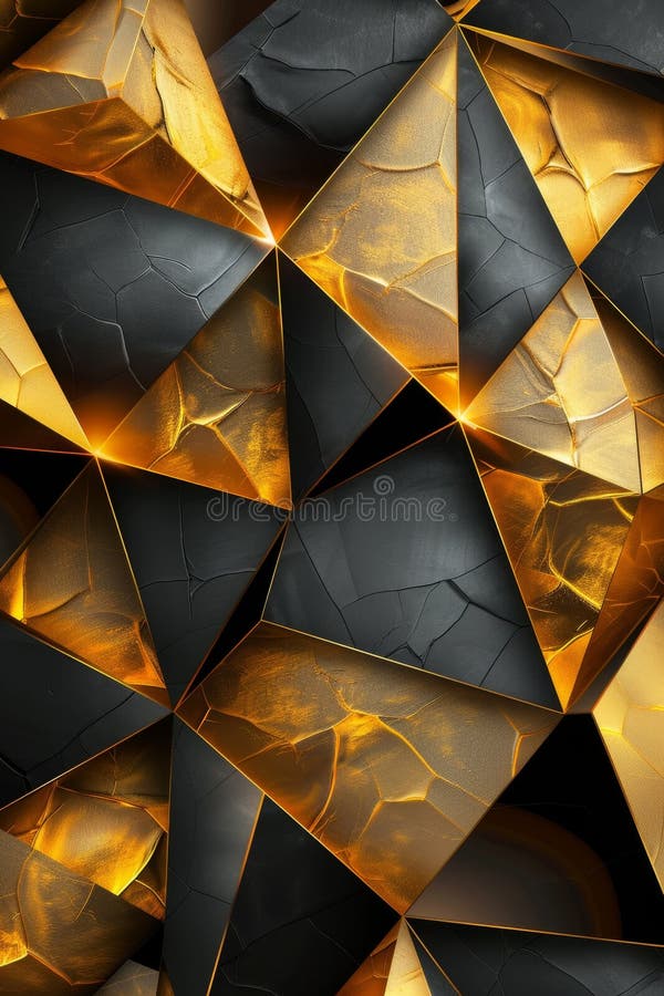 Stunning Gold and Black Geometric Background for Modern Design Projects ...
