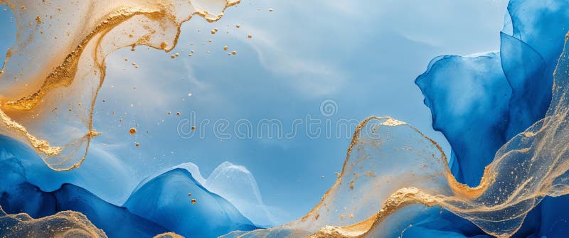 Stunning Gold and Blue Abstract Background Design , Blue Background ...