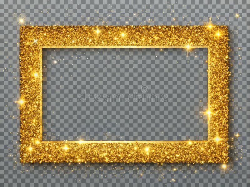 Stunning Gold Glitter Rectangle Frame for 169 Artworks a Versatile ...