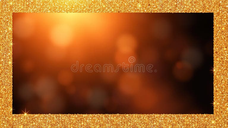 A Stunning Gold Glitter Rectangle Frame Sparkling Elegant Design ...