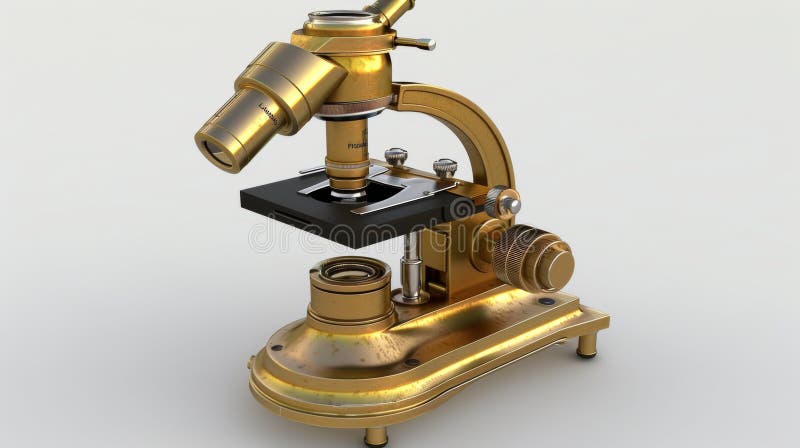 Gold Microscope with Details and Precision Features Generative AI Stock ...