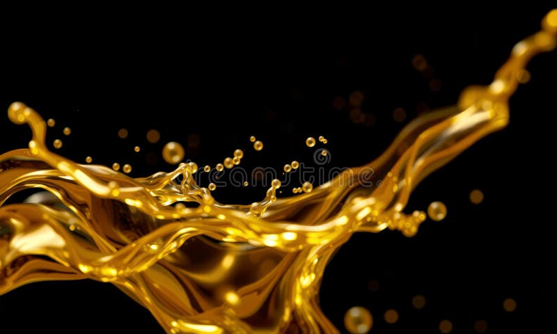Stunning Gold Splash with Fluid Dynamics Creates Mesmerizing Visual ...