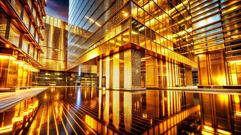 Stunning Golden Architectural Abstract Background a Luxurious Design ...