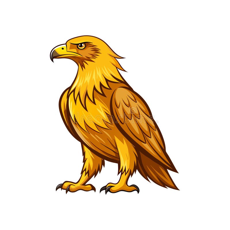 Stunning Golden Eagle Bird Design Stock Illustration - Illustration of ...