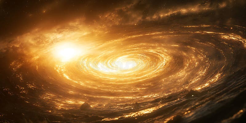 Stunning Golden Galaxy HighResolution Space Background Image Stock ...