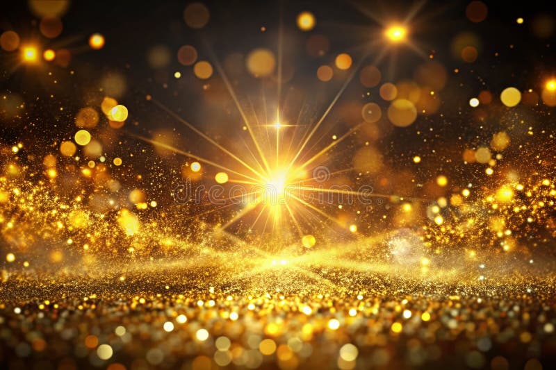 Stunning Golden Particle Burst Background with Ample Copy Space for ...