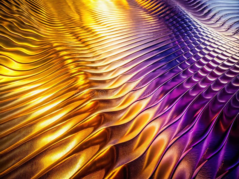 Stunning Golden Purple Metal Ripple Double Exposure Abstract Background ...