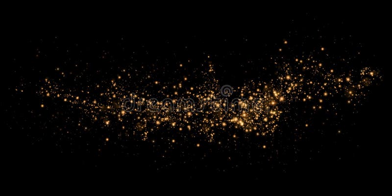 Stunning Golden Sparkle Effects Set Against a Black Background, Perfect ...