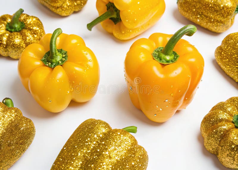 Stunning Golden Vegetable Patterns a Bright and Sharp Visual Feast with ...