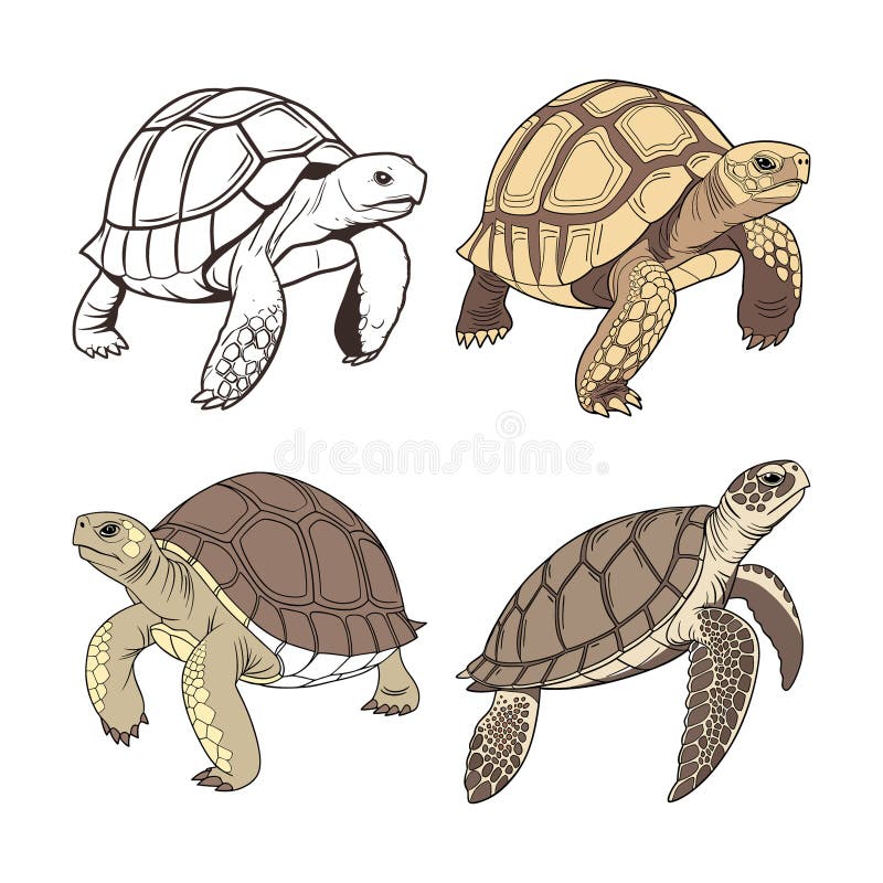 Stunning Gopher Tortoise in Its Habitat Stock Vector - Illustration of ...