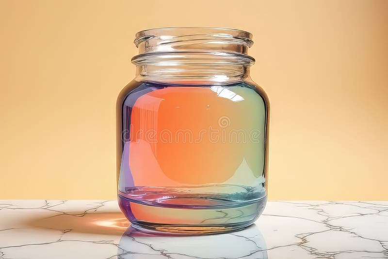 Stunning Gradient Effect Glass Jar a Vibrant MultiLayered Liquid ...