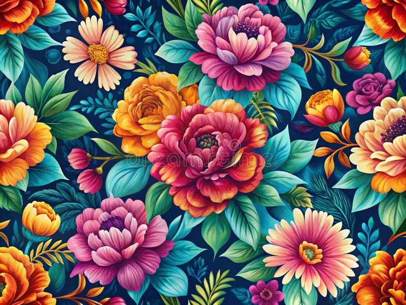 Stunning Gradient Floral Print Design: Vibrant Patterns Ready for Your ...