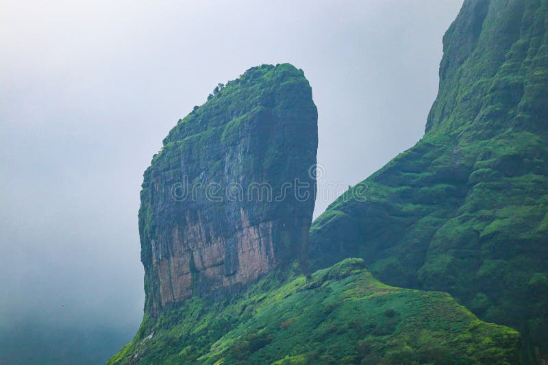Stunning Green Mountain of Malshej Ghat Stock Image - Image of ghat ...