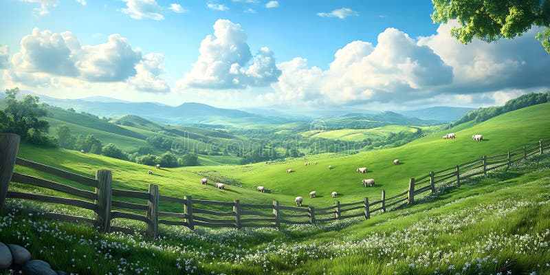 Stunning Green Valley Landscape: High-Resolution Nature Background ...