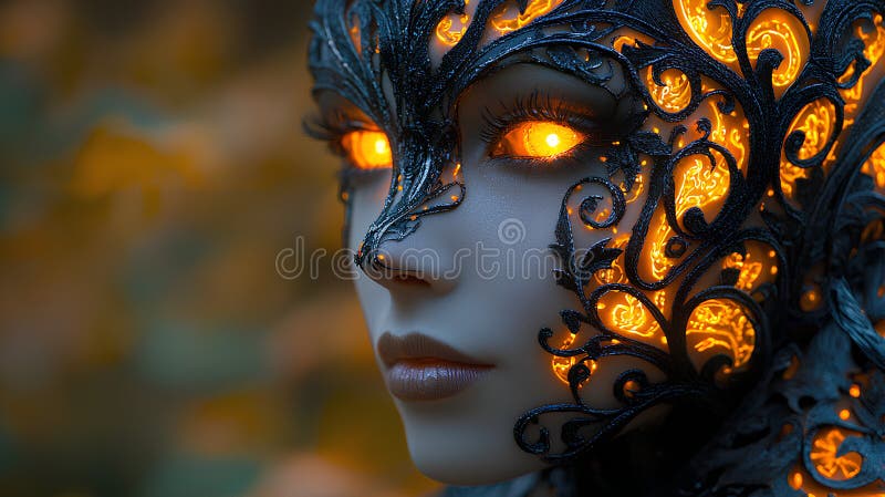 Stunning Halloween Costumes Featuring Glowing Jack Stock Illustration ...