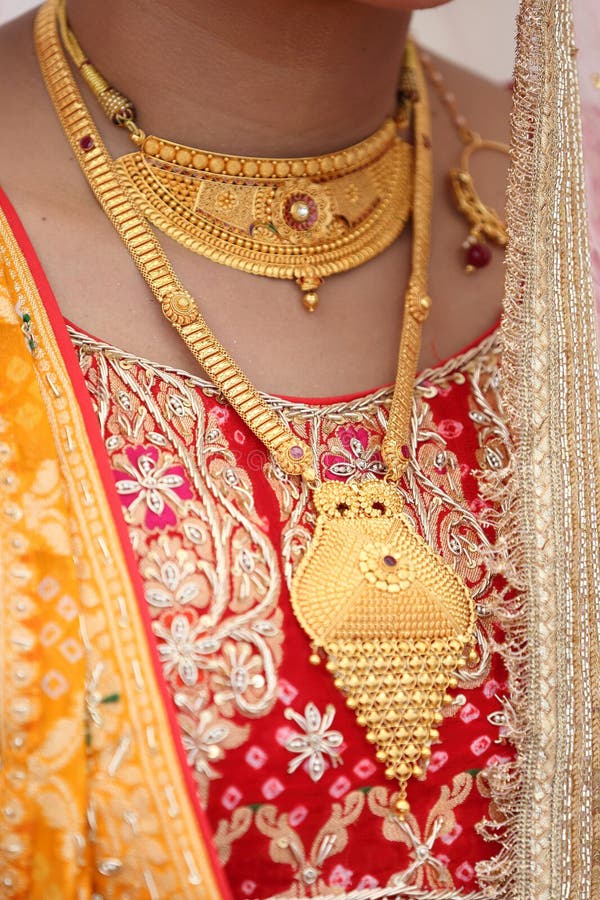 A Stunning Handcrafted Gold Necklace with Intricate Patterns. Stock ...