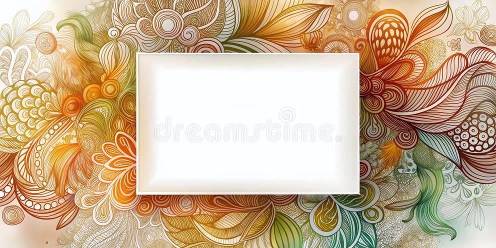 Stunning HandDrawn Abstract Borders for Design Projects Versatile White ...