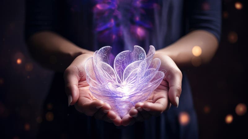 Stunning Healing Energy Phenomenon - Female Hands Reaching Up into a ...