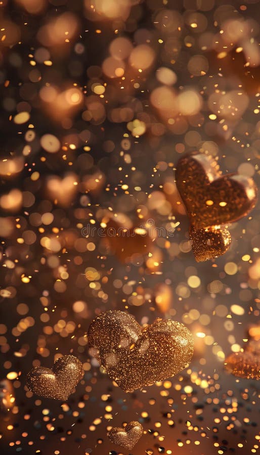 Stunning Heart Background with Shimmering Particles, Ideal for Romantic ...