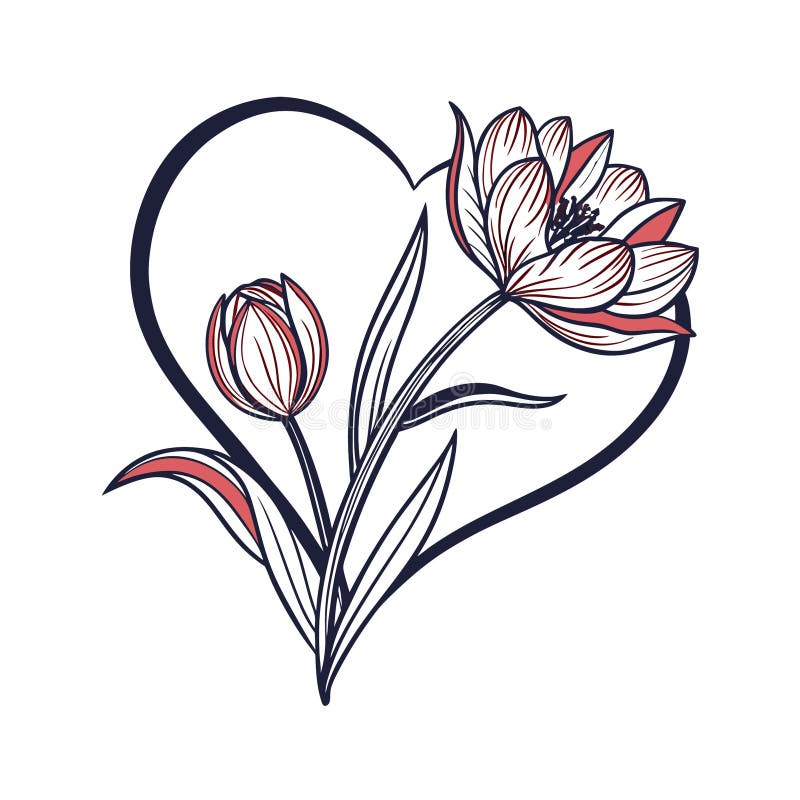 Stunning Heart Flower Design Stock Photo - Illustration of outdoor ...