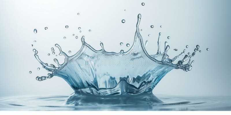 Water Droplet Impact Creating Ripples Concept Fluidity Stock Photos ...