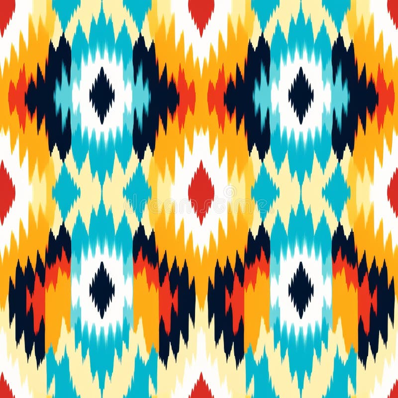 Stunning High Resolution Color Block Ikat Pattern for Creative Projects ...