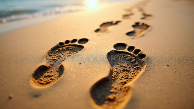 Stunning High-Resolution Image of Footprints in the Sand on a Beach at ...