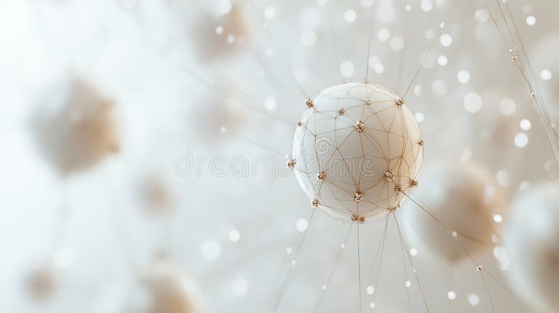 Elegant and Intricate Network of Spheres, Connected by Delicate Threads ...