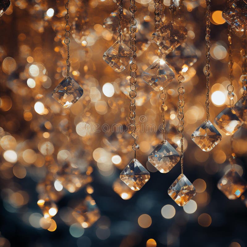 Opulent Shimmering Chandelier Abstract - Luxurious Golden & Silver Hues ...