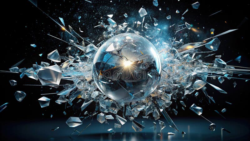Stunning HighDefinition Image of a Shattered Glass Orb Exploding ...