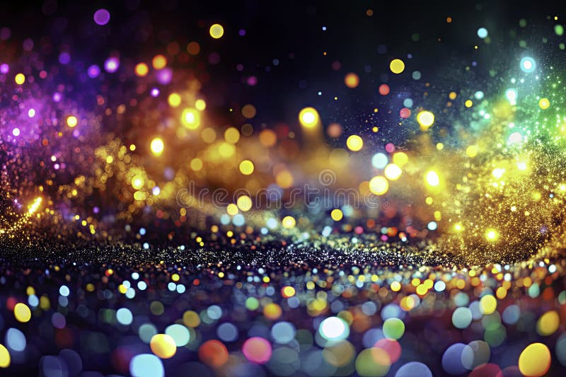 Stunning HighDepthofField Poster Design Vibrant Neon Particle Effects ...