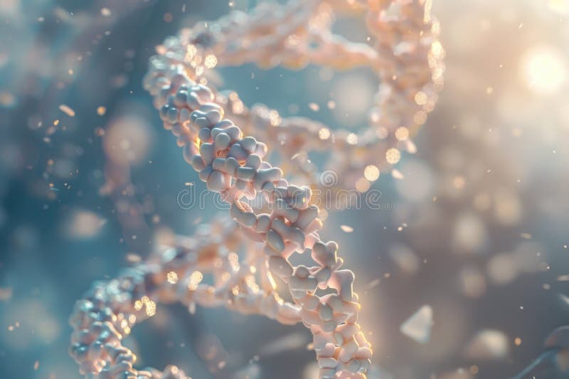 Intricate Visualization of DNA Molecule Structure in a Light-filled ...