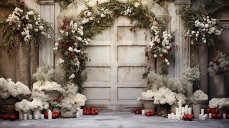Stunning Holiday Backdrop, Festive Aesthetics Stock Illustration ...