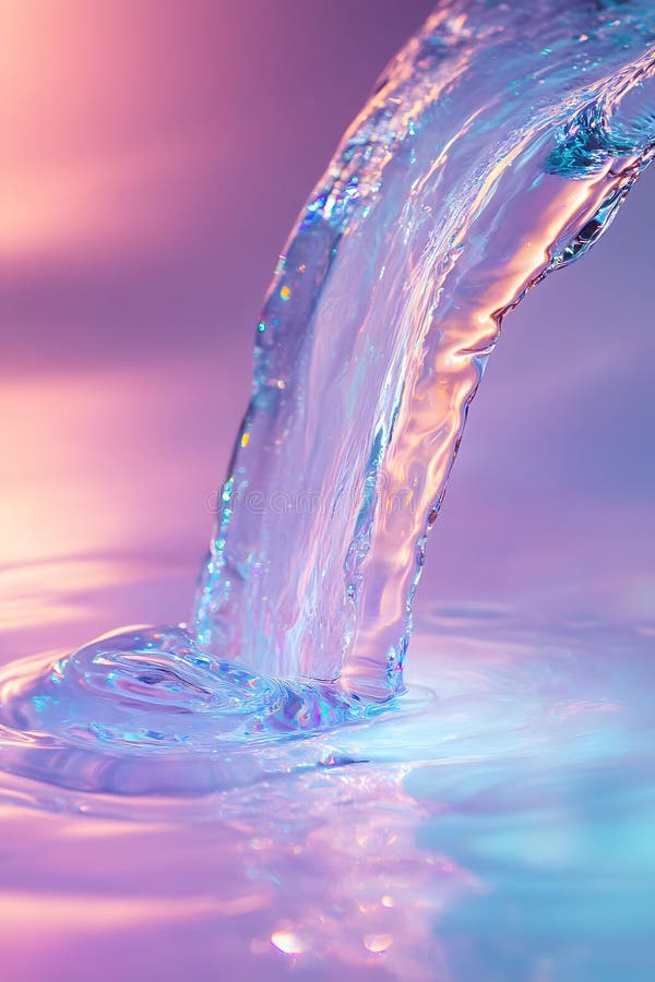 Stunning Holographic Water Flow with Abstract Colors and Light ...