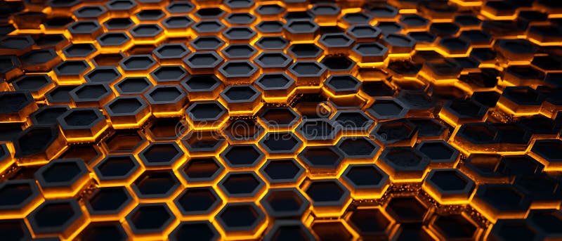 Stunning Honeycomb Pattern a Glowing Abstract Background Stock ...