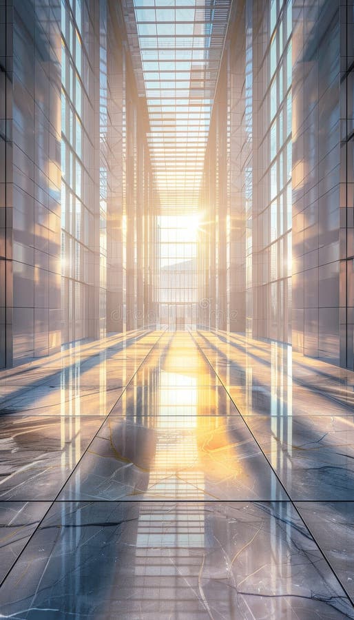 Stunning Hyperrealistic Scene of Sunlight Filtering through a Modern ...