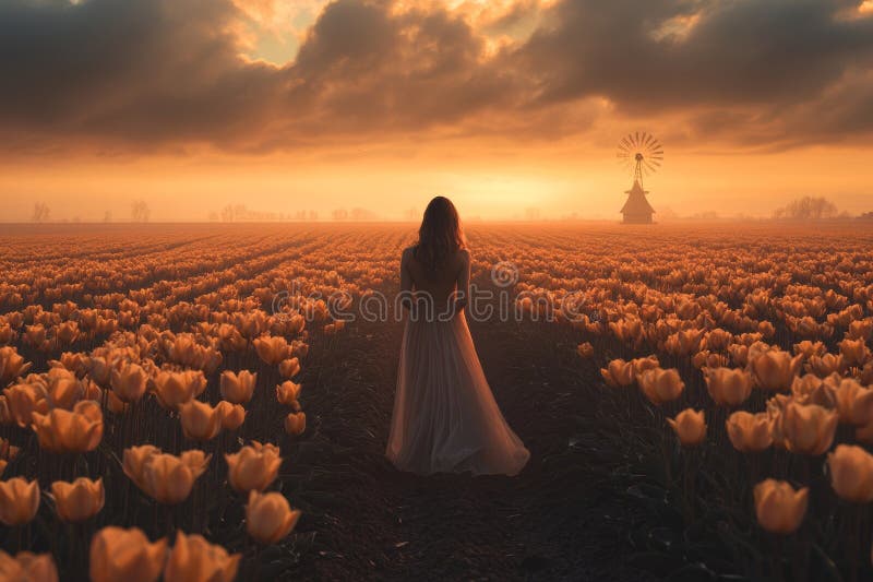 Stunning Iconic Landscape of Tulip Fields in the Netherlands ...