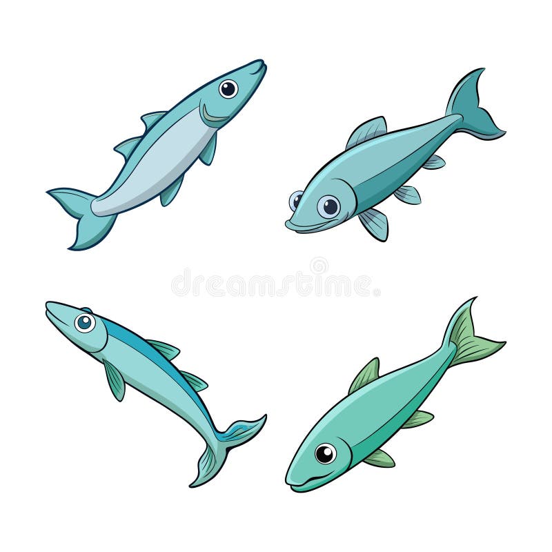 Stunning Illustration of Ghost Knife Fish in Motion Stock Vector ...