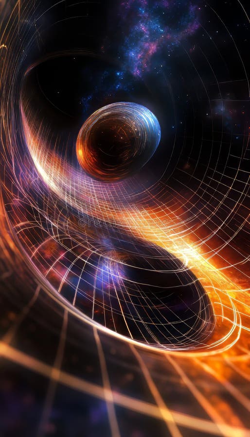 Stunning Illustration of Gravity Effects Space Time Warping in Vibrant ...