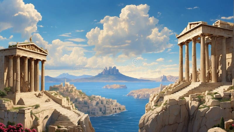 Greek Temples Illustration that Showcasing Ancient Greece in All Its ... Greek Temples Illustration that Showcasing Ancient Greece in All Its ...
