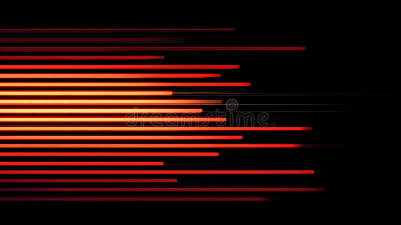 A Stunning Image of Abstract Neon Red Horizontal Lines. Stock ...