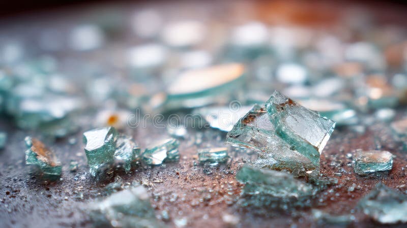 A Stunning Image of Broken Glass Texture Background. Fragility and ...