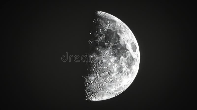 Half Moon Illuminated Generative AI Stock Photo - Image of light ...