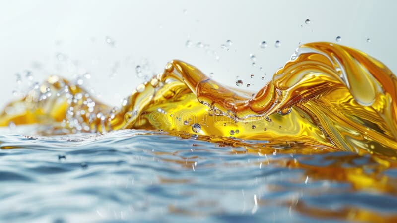 Oil Wave with Bubbles: Abstract Liquid Background Texture Stock ...