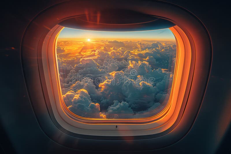 Airborne Artistry: Captivating Plane Window Frame Design Stock ...