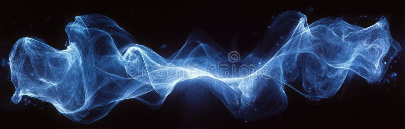 Blue Glowing Particle Trails: Dynamic and Mysterious Universe with ...