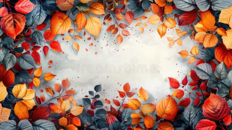 Falling into Autumn: Beautiful Leaves Bordering a Pathway Stock ...