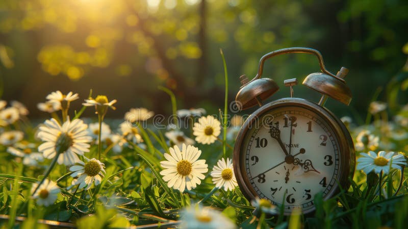 Spring Forward: Daylight Saving Time Change with Alarm Clock on ...