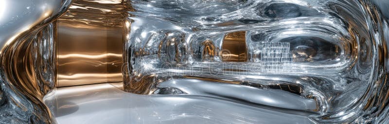 Chromatic Reflections of Luxury: Distorted and Abstract Metallic ...