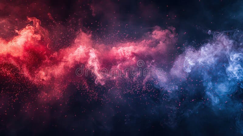 Fiery American Flag Colors in Smoke Cloud Fireworks: Celebrating USA ...